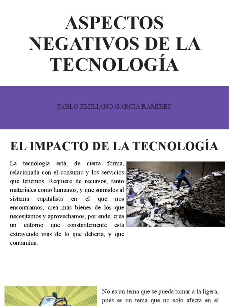 Aspectos Negativos de La Tecnología | PDF | Ciencias sociales
