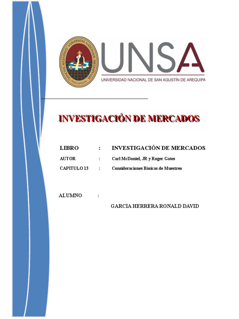 Trab. Indiv. - Consideraciones Basicas de Muestreo - RDGH | PDF ...