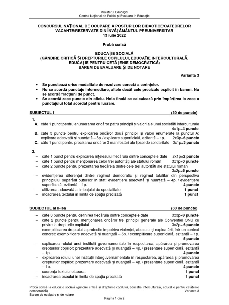 Tit 023 Ed Sociala P 2022 Bar 03 LRO | PDF