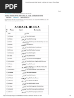 Tabel Asmaul Husna Dan Artinya | PDF