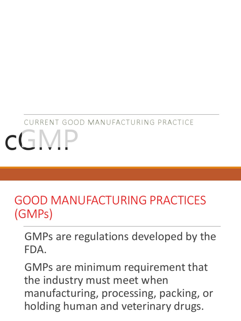2 CGMP | PDF | Health Sciences