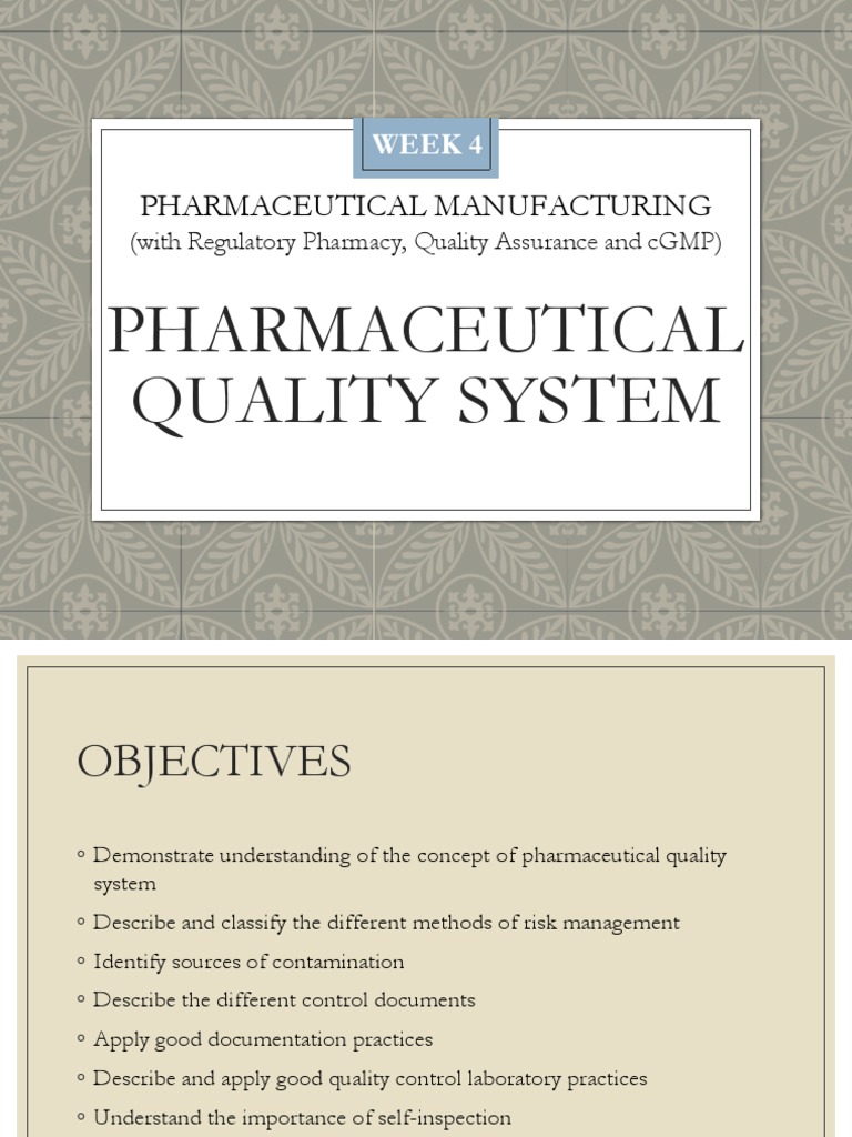 4 Pharmaceutical Quality System | PDF | Risk | Risk Management