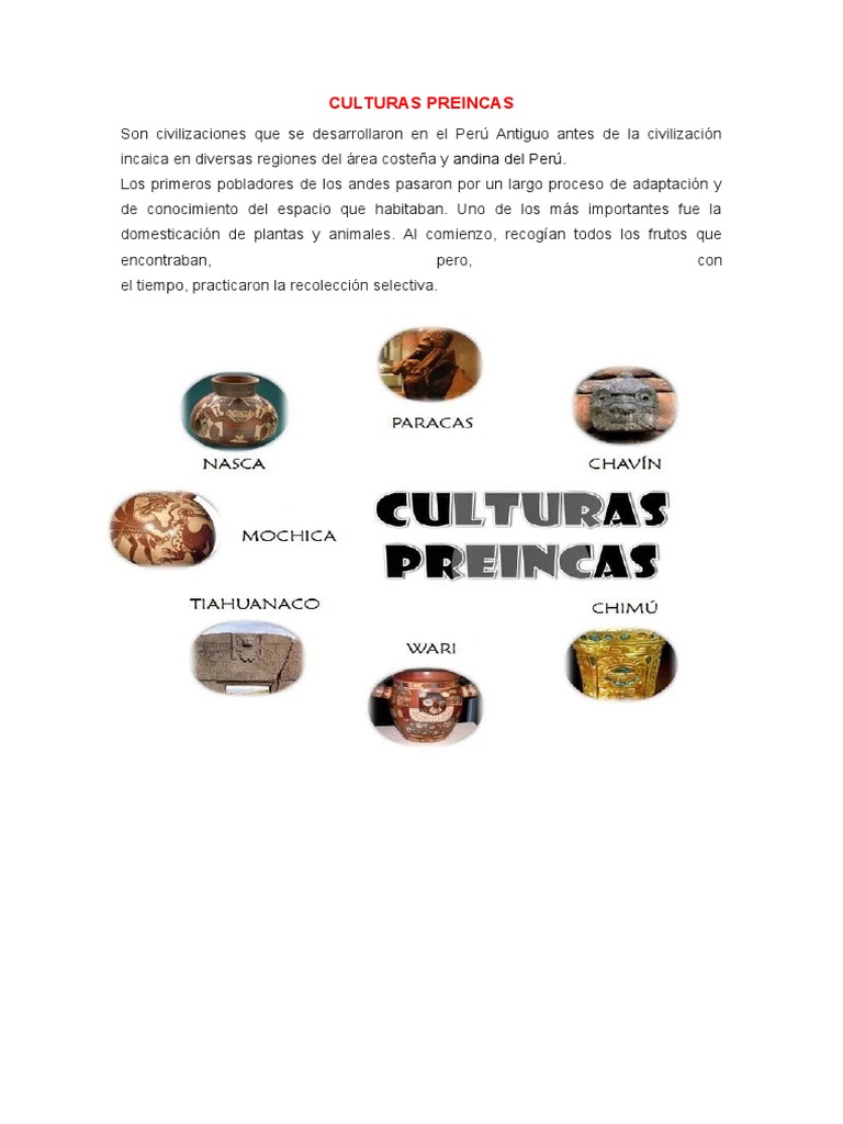 Culturas Preincas | PDF