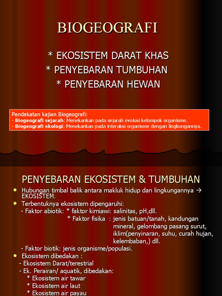 Biogeografi: Ekosistem dan Penyebaran | PDF | Griya & Taman