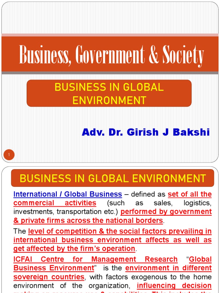 Global Business Environment Insights | PDF | Equal Opportunity | Employment