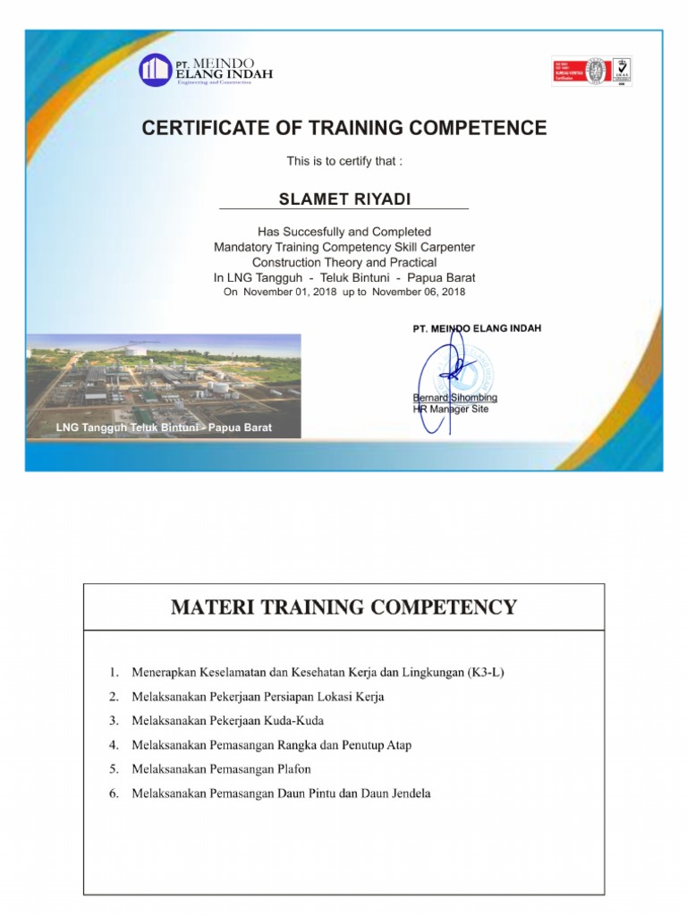 Certificate - Carpenter | PDF