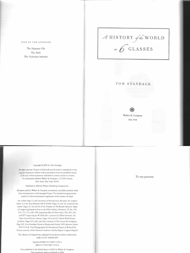 Standage, A History of The World in 6 Glasses, Ch. 1 | PDF