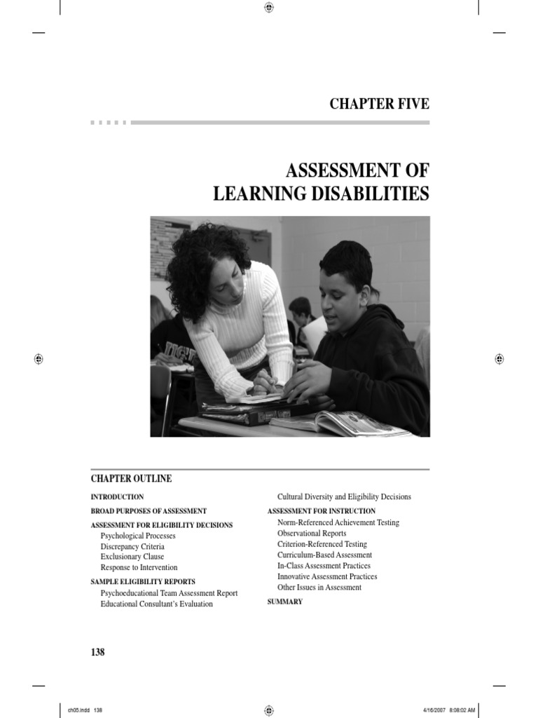Learning Disabilities Assessment Guide | PDF | Intelligence Quotient ...