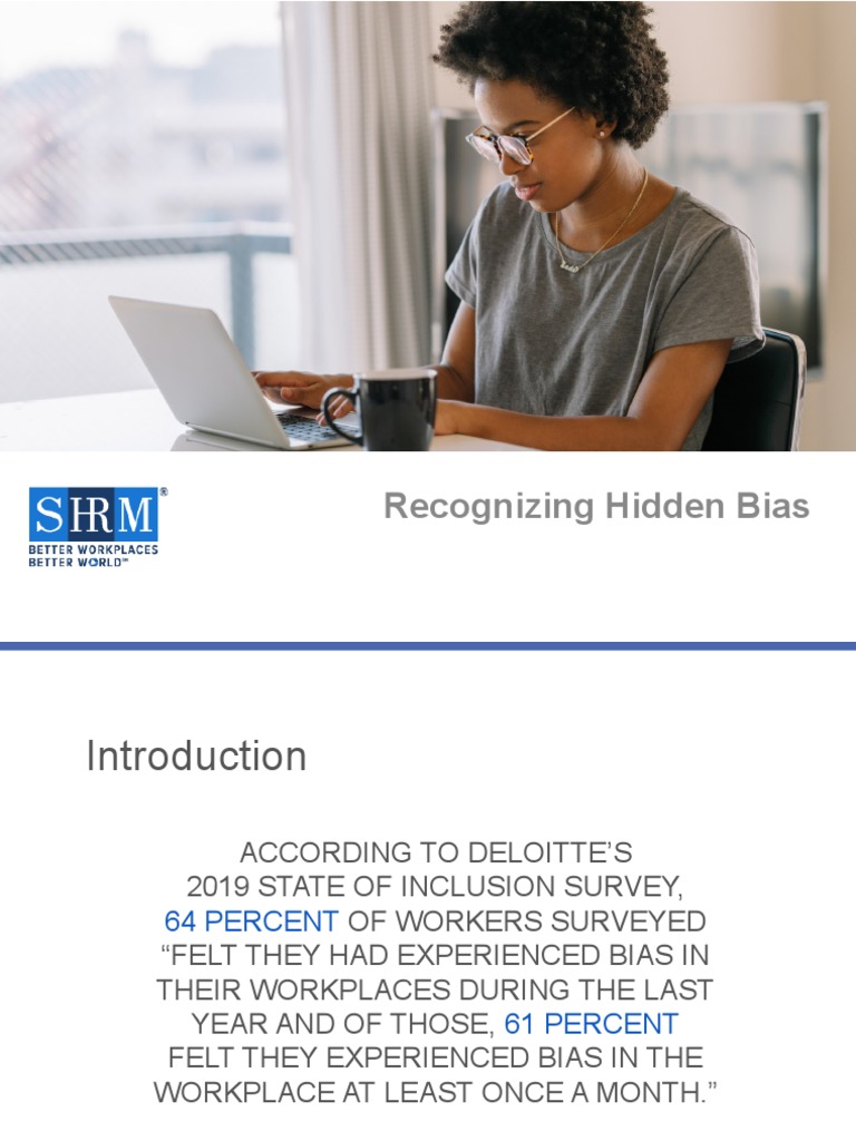 Recognizing Hidden Bias Pdf Bias Psychological Concepts