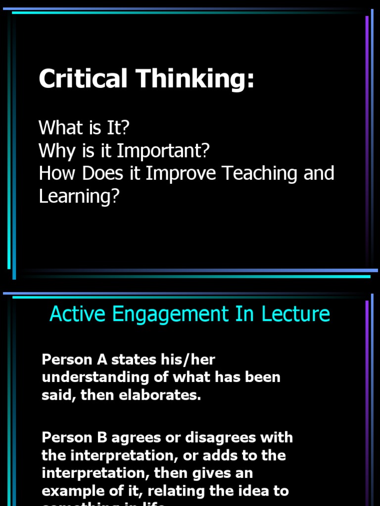 Intro To Critical Thinking | PDF | Thought | Critical Thinking