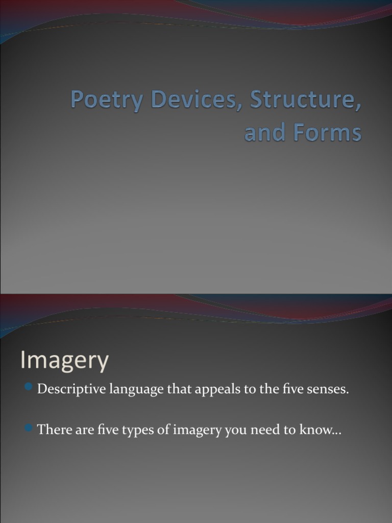 Poetry Devices Structure and Forms | Download Free PDF | Poetry | Rhyme