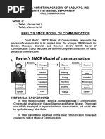 David Berlo (1960) SMCR Model of Communication | PDF | Communication ...