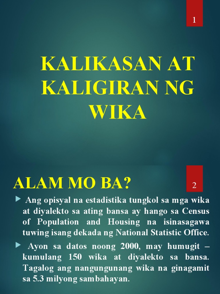 Kalikasan Ng Wika | PDF