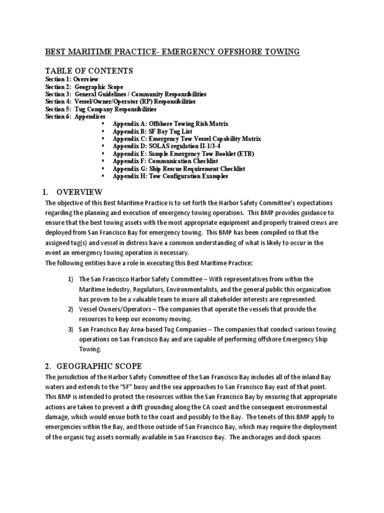 Best Practices for Emergency Towing | PDF | Ships | Tugboat