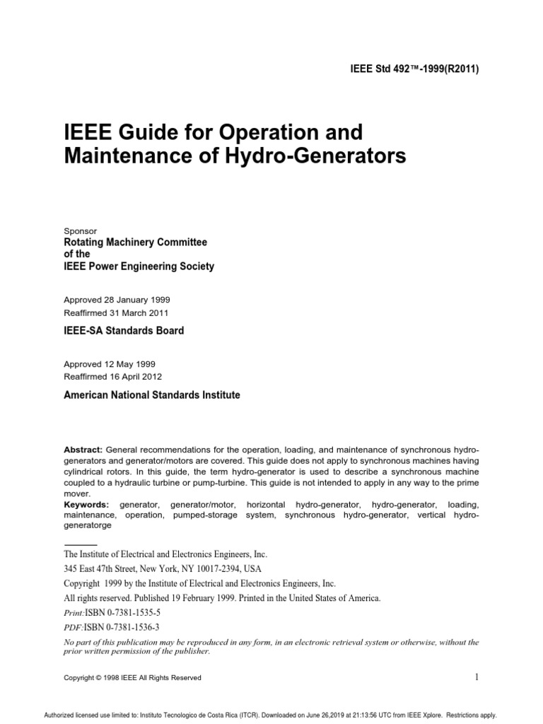 Ieee 492-1999 | PDF | Implied Warranty | Institute Of Electrical And ...
