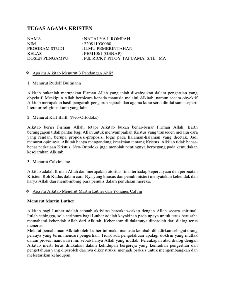 Alkitab Menurut Para Ahli Dan Sejarah Alkitab Pdf