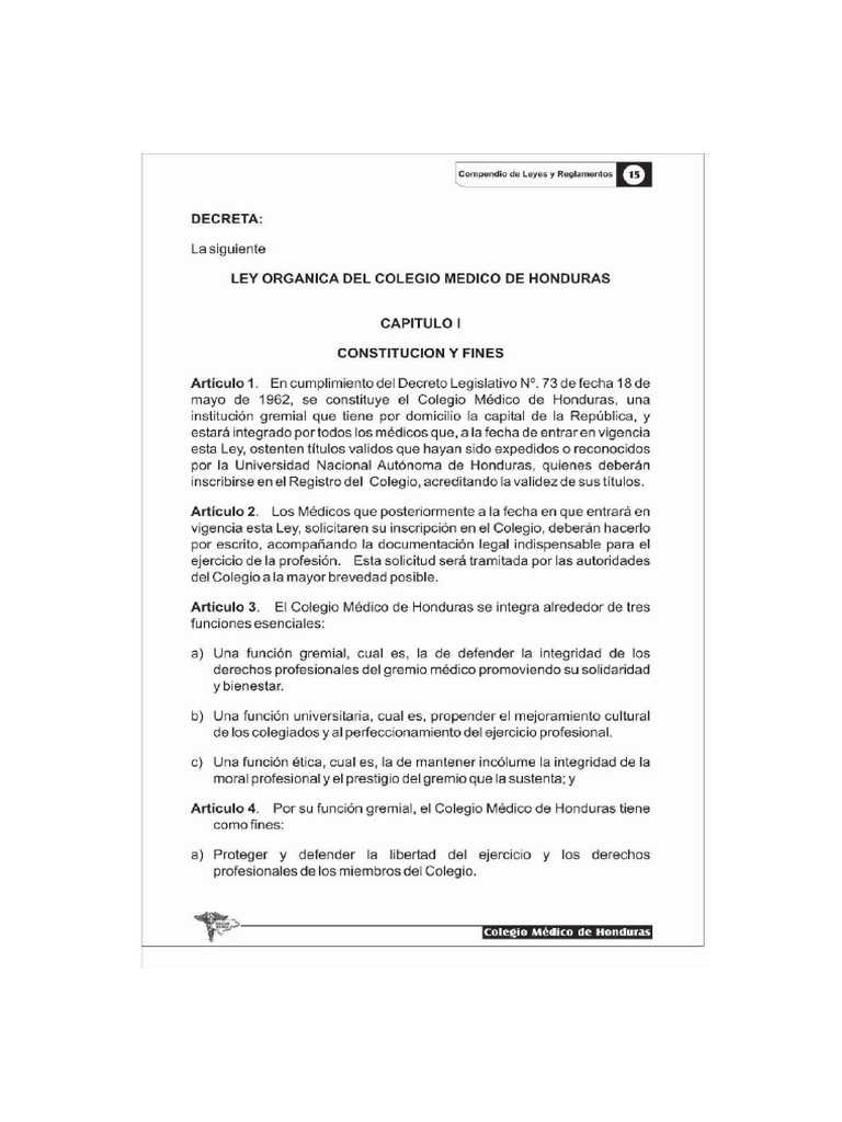 LEY ORGANICA DEL CMH Comprimido | PDF