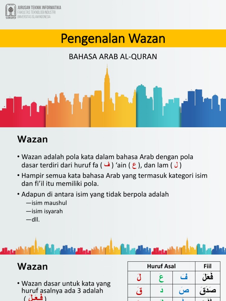 Pengenalan Wazan dalam Bahasa Arab | PDF