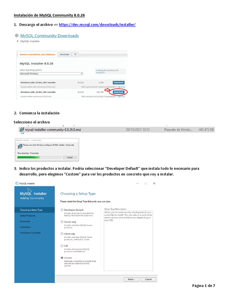 Instalación MySQL Con Workbench | PDF | Mi sql | Informática Instalación MySQL Con Workbench | PDF | Mi sql | Informática