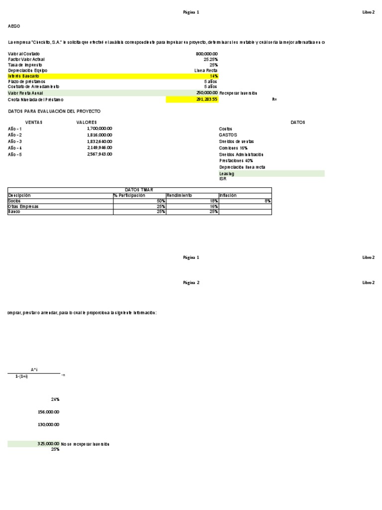 Finanzas 1 Repaso 8-7-2021 | PDF | Arrendamiento | Servicios financieros