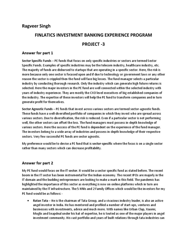Project 3_Finlatics IBEP | PDF | Startup Company | Small Business & Entrepreneurs