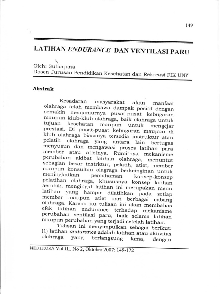 Latihan Endurance | PDF