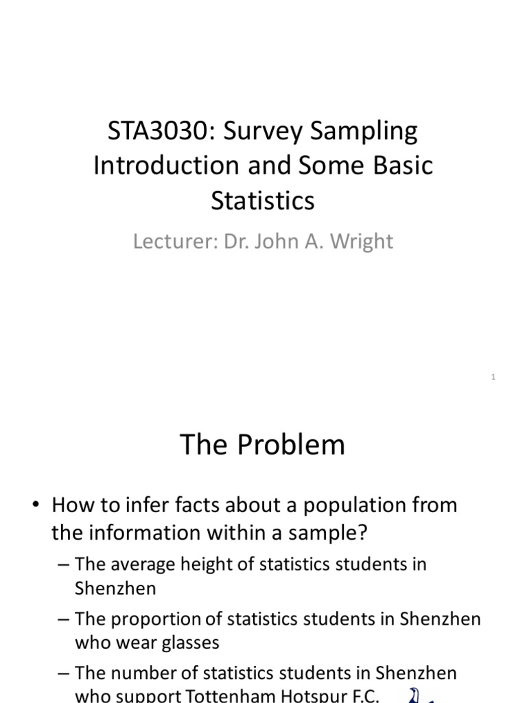Introduction and Some Basic Statistics | PDF | Estimator | Variance