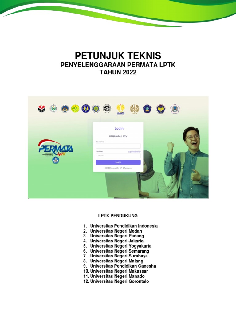 Petunjuk Teknis Permata LPTK 2022 | PDF