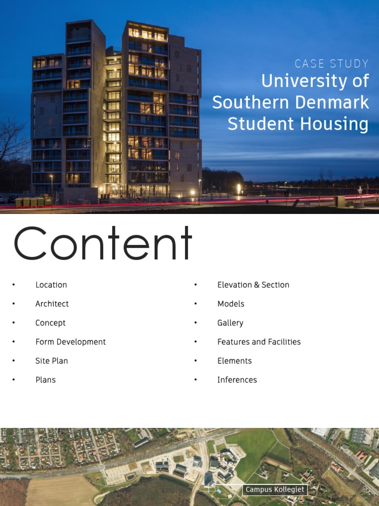 Case Study: University of Southern Denmark Student Housing | PDF | Dormitory | Economic Sectors