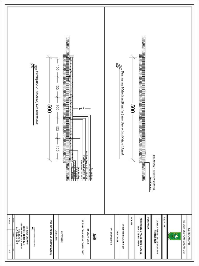 As Built Drawing Bagan Barat | PDF