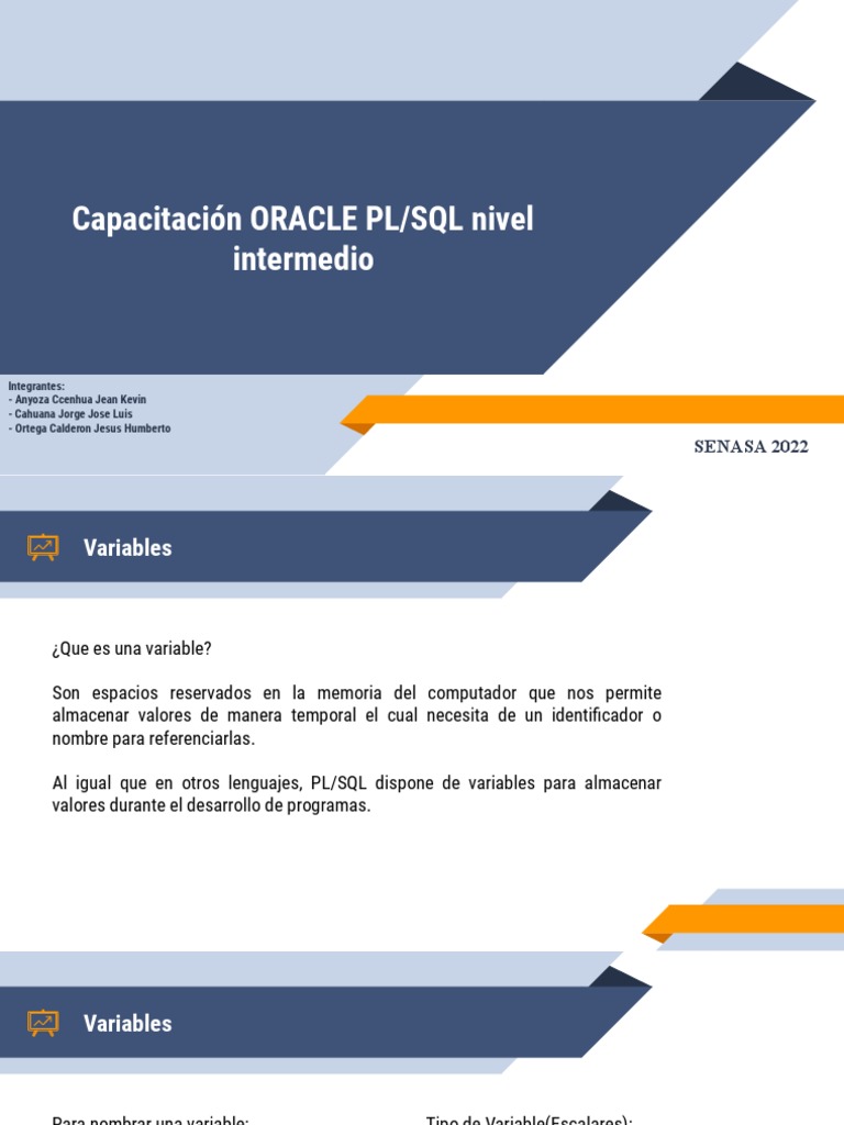 Capacitacion PLSQL | Descargar gratis PDF | Pl / Sql | Variable (informática)