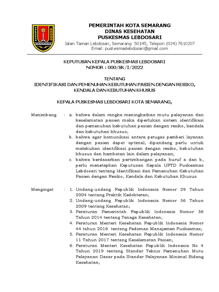 33) 3.1.1.5 SK Identifikasi Dan Pemenuhan Kebutuhan Pasien Dengan ...