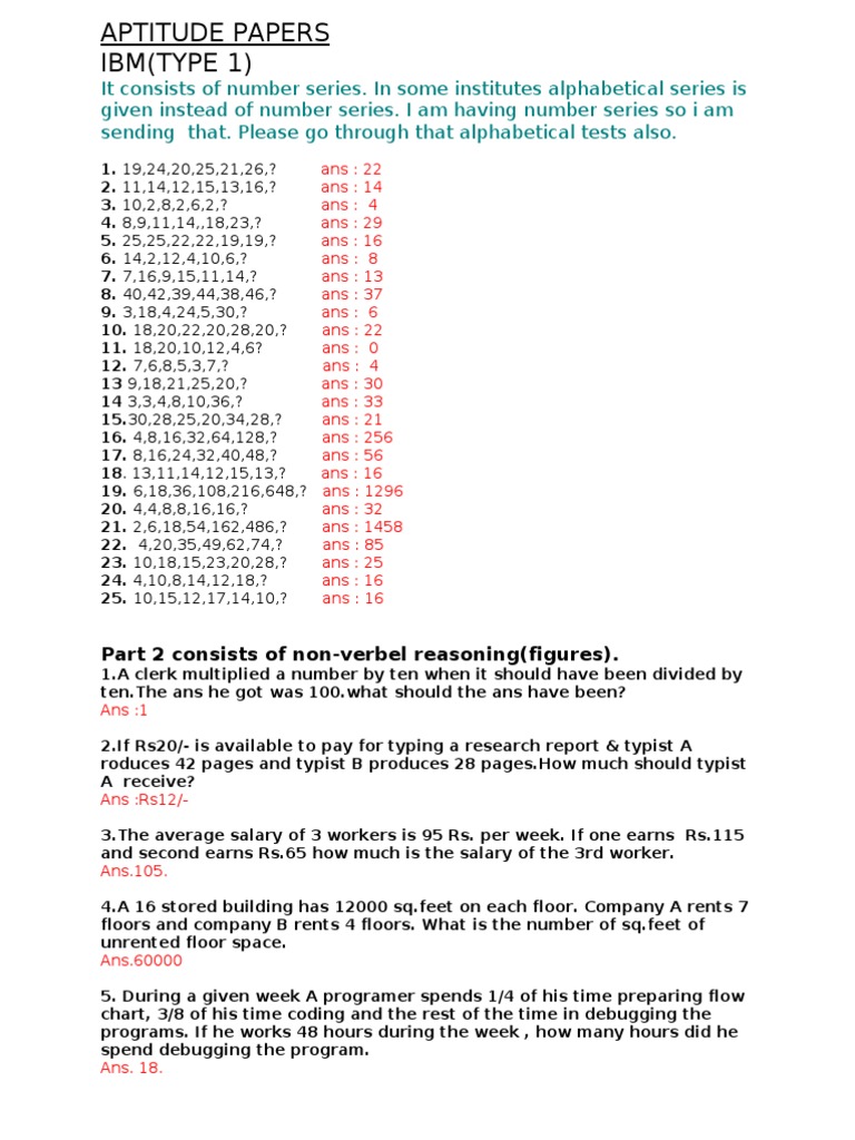 Aptitude Test Questions and Answers | PDF | Cheque | Printer (Computing)