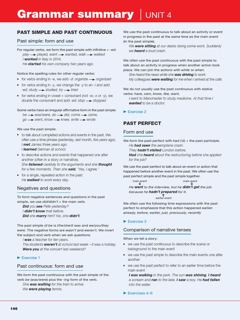 Grammar Summary Unit 4 | PDF | Linguistics | Grammar