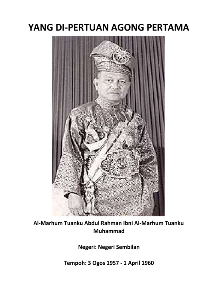 Senarai Yang Di-Pertuan Agong Pertama | PDF | Sejarah | Klasik