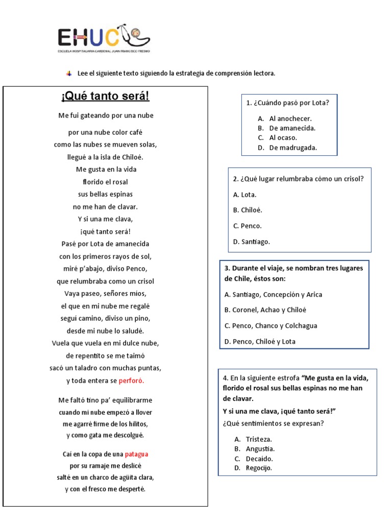 Lenguaje Guía Poema | PDF | Poesía | Libros para adolescentes