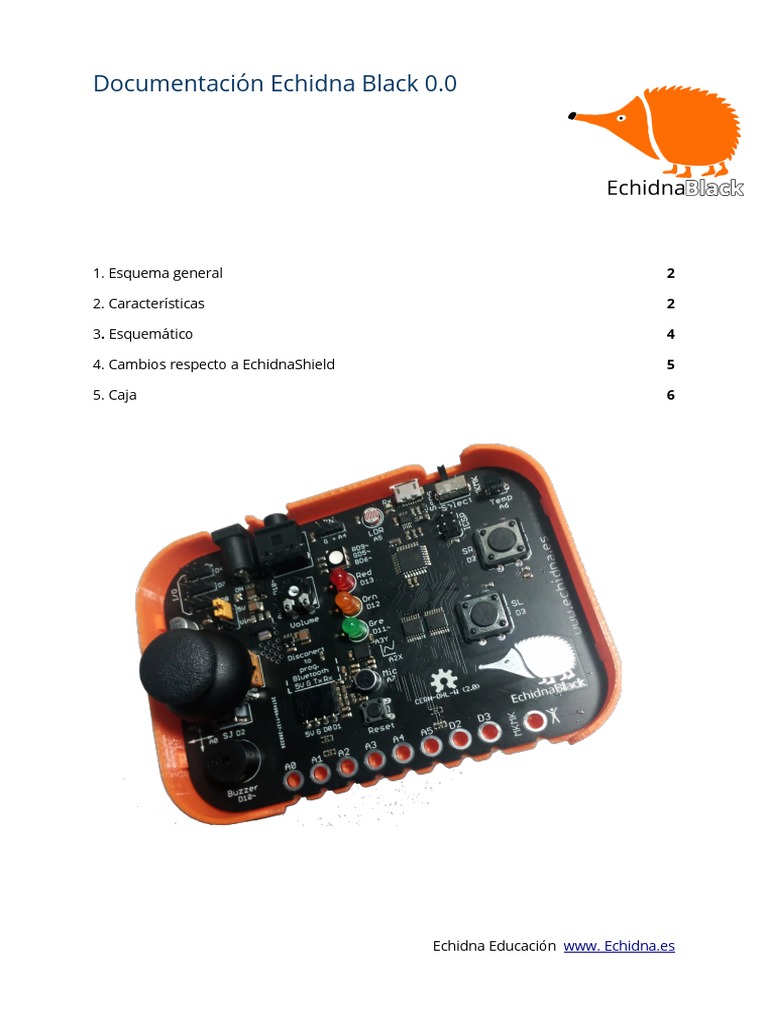 Documentacion Echidna Black 0 - 0 | PDF | Arduino | Ciencias de la Computación