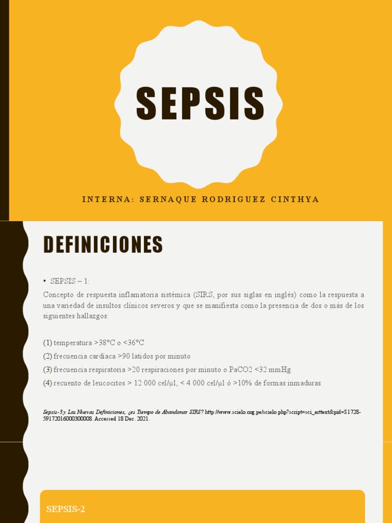 Definiciones y Manejo de la Sepsis | PDF | Septicemia | Salud pública