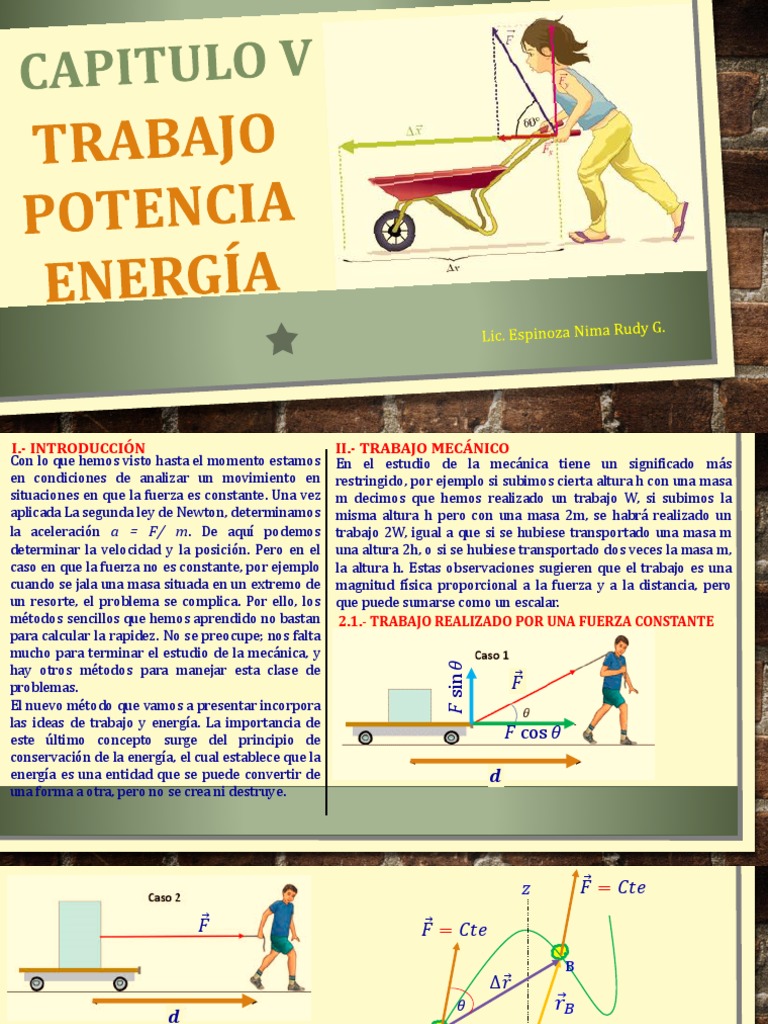 Trabajo, Potencia y Energía en Física | PDF | Fuerza | Energía potencial