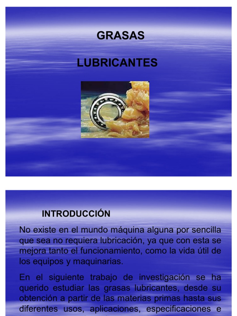 GRASAS LUBRICANTES | Lubricante | Jabón