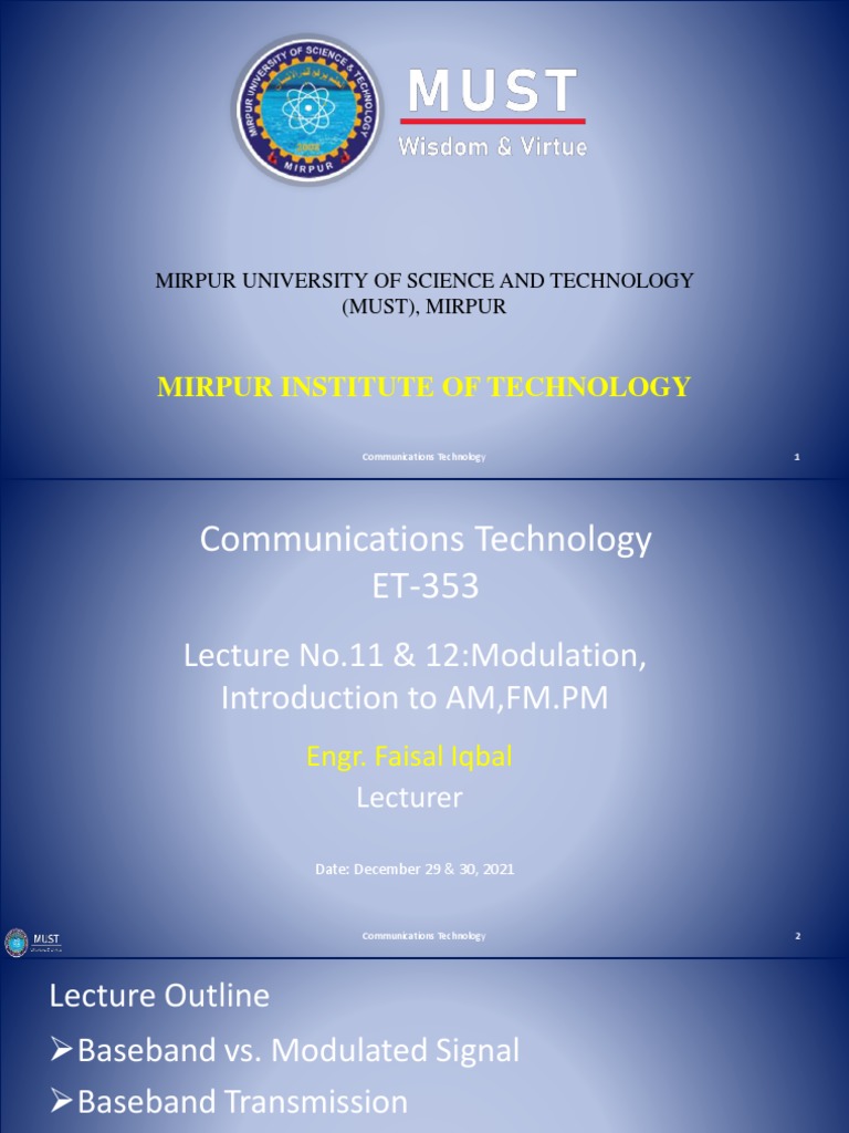 Modulation Fundamentals Understanding The Need For Modulation And