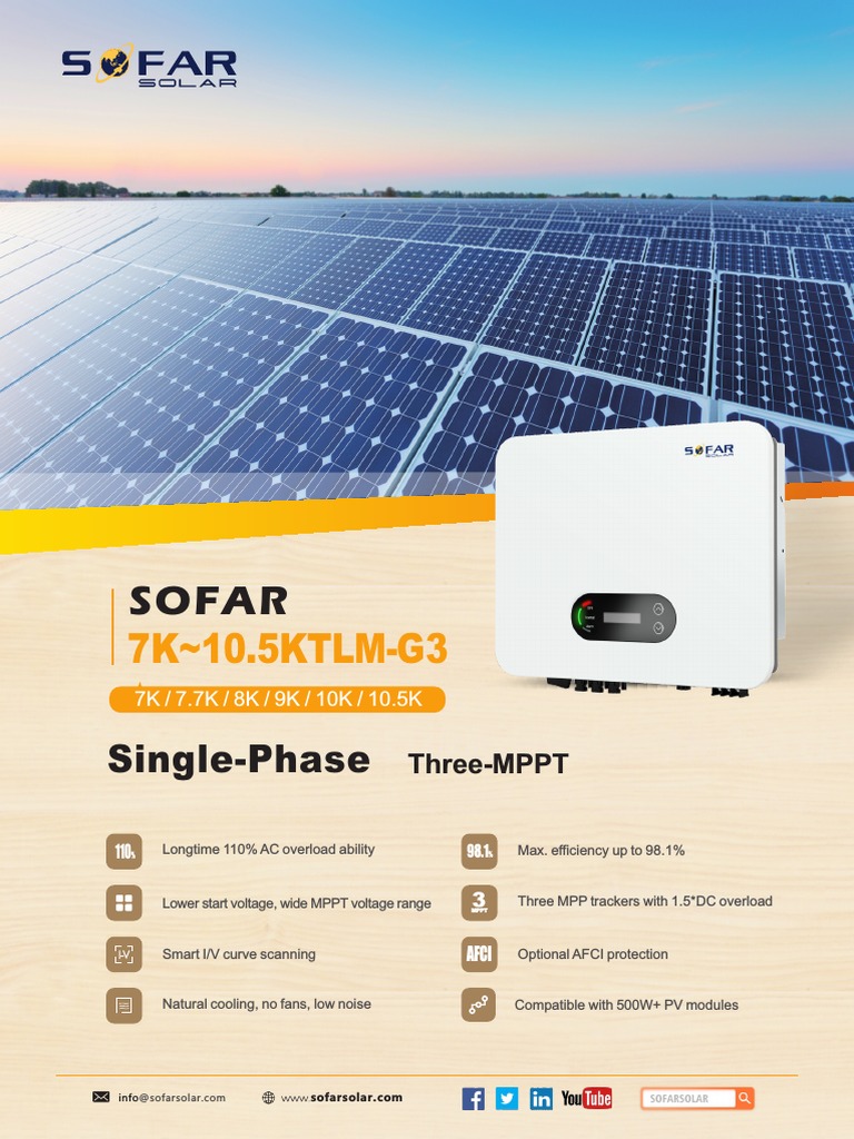 Sofar 10.5 KTLM-G3 | Download Free PDF | Electronic Engineering | Electrical Equipment