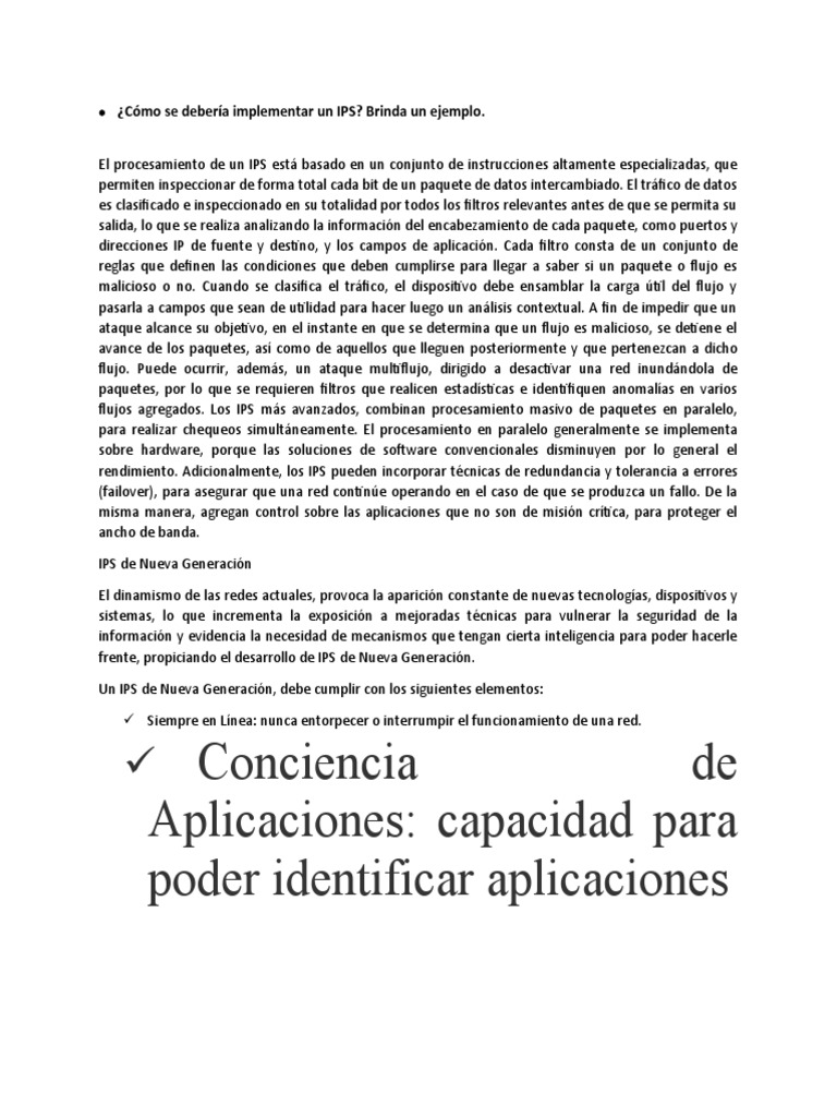 Ejemplo de implementación de IPS | PDF | Dirección IP | Software de la ...