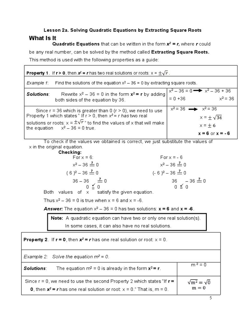 Solving QE | PDF | Quadratic Equation | Equations