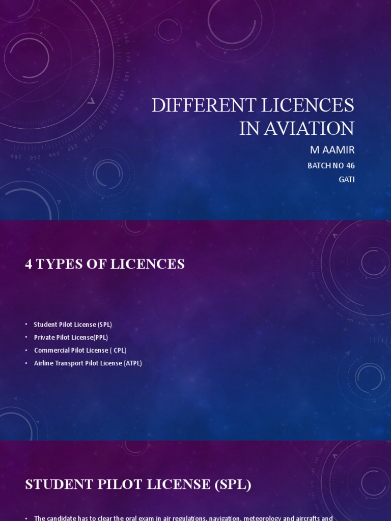 Different Licences in Aviation | PDF