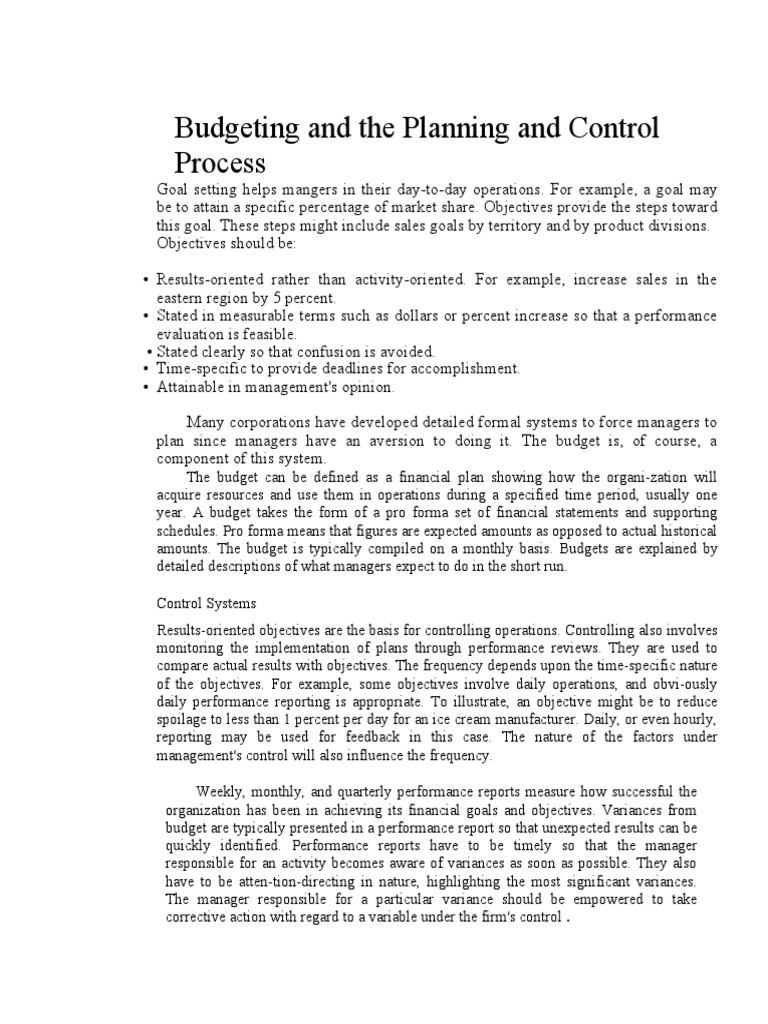 Top Down and Bottoms Up Approach in Budgeting | PDF | Top Down And ...