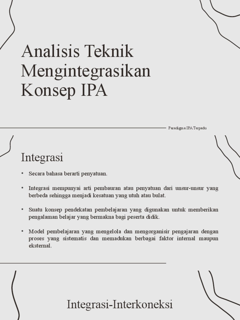 Teknik Mengintegrasikan Konsep Ipa | PDF