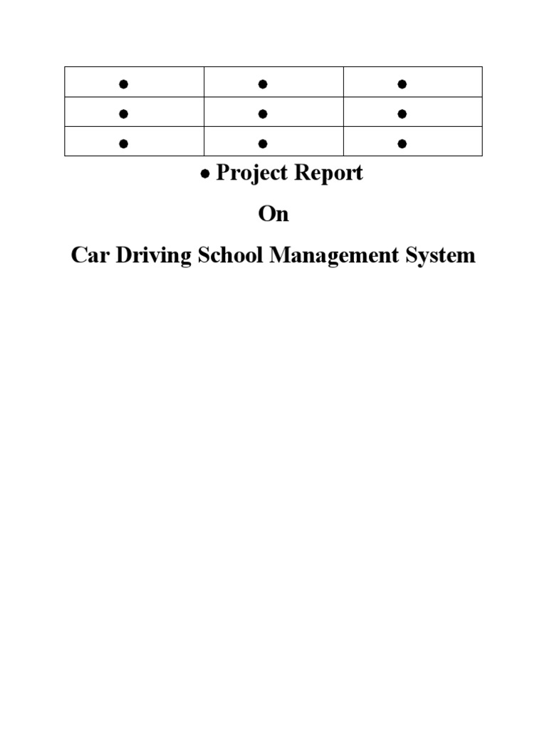 Car Driving Schhol Project Report | PDF | Use Case | Conceptual Model