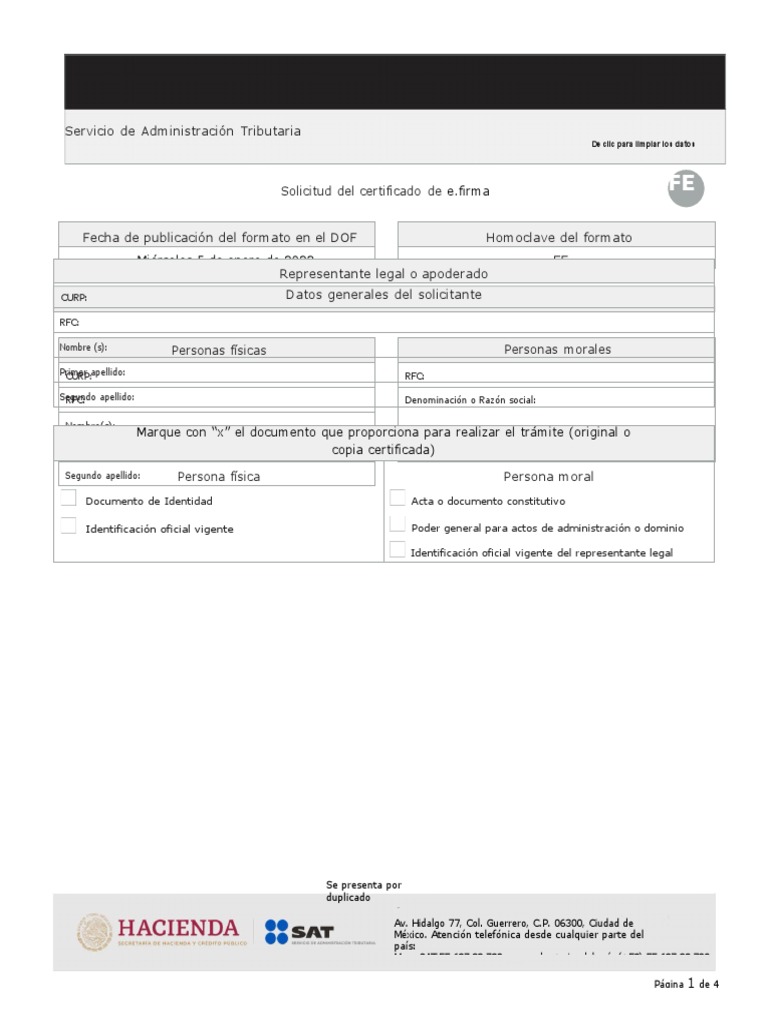 Solicitud de Certificado de e.Firma | PDF | Informática