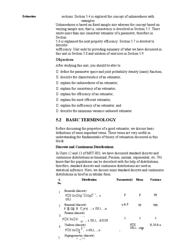 Estimation Theory Overview | PDF | Estimator | Probability Distribution
